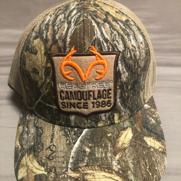 Realtree | Accessories | Realtree Logo Mesh Snapback Camo Cap Hat Brand ...